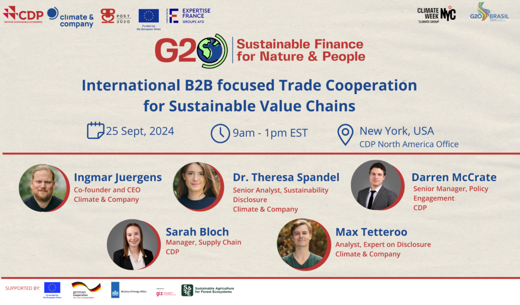 New York Climate Week Event Invitation: Trade & Sustainable Value ...